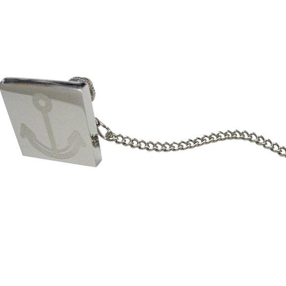 Kiola Designs | Accessories | Etched Simple Nautical Anchor Tie Tack ...